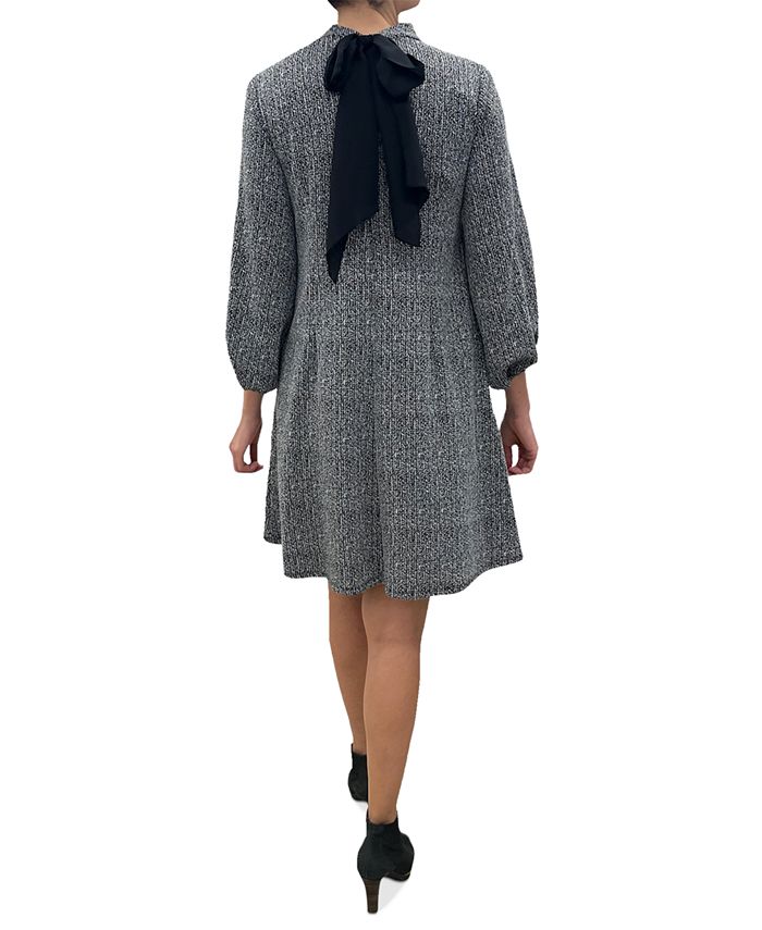 Robbie Bee Women's Mock Neck Bow-Back Shift Dress - Macy's
