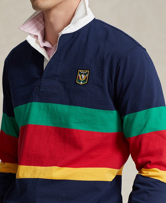 Polo Ralph Lauren Men's Classic-Fit Laurel Crest Rugby Shirt - Macy's