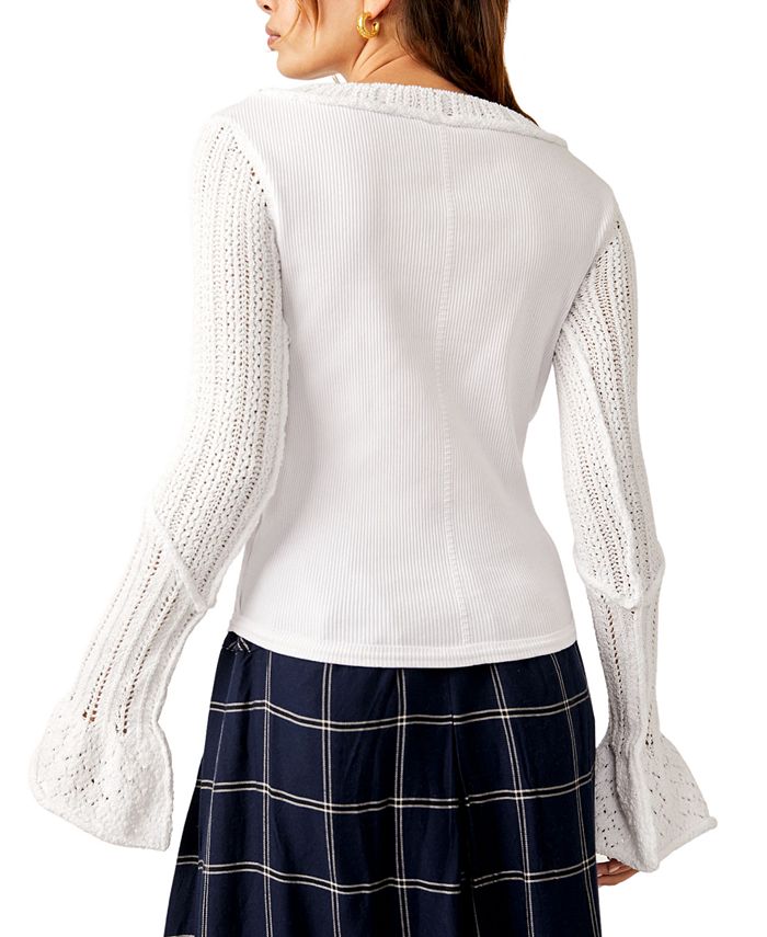 Free People Women's Cuffing Season Round-Neck Long-Sleeve Top - Macy's