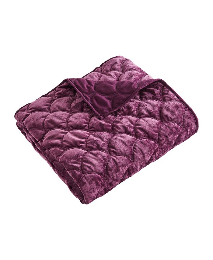Levtex Ellora Velvet Reversible Quilted Throw, 50" x 60" - Macy's
