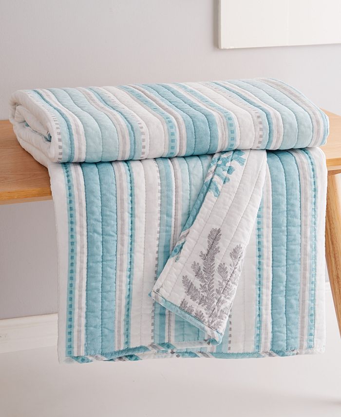 Levtex Cape Coral Reversible Quilted Throw, 50" x 60" - Macy's