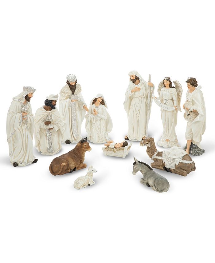 Glitzhome 12 Pieces Oversized Resin Nativity Figurine Set - Macy's