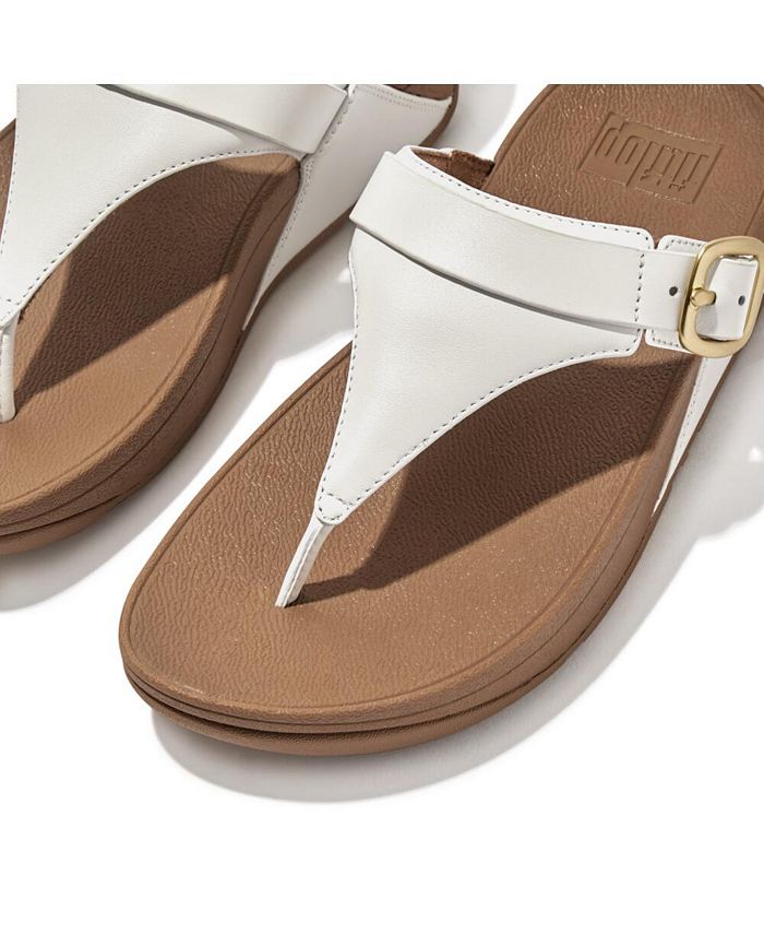 FitFlop Women's Lulu Adjustable Leather Toe-Post Sandals - Macy's