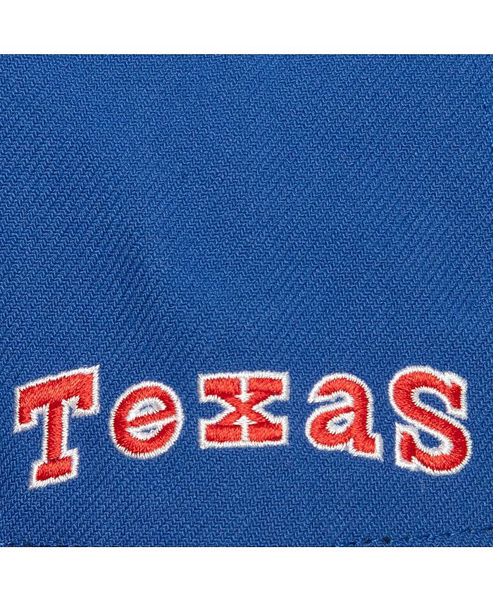 Mitchell & Ness Men's Royal, Red Texas Rangers Bases Loaded Fitted Hat ...