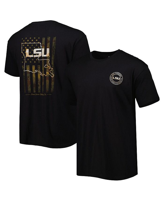 Great State Clothing Men's Black LSU Tigers Camo Flag 2-Hit T-shirt ...