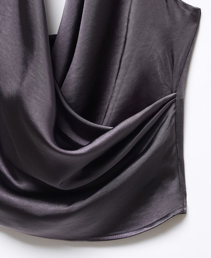 MANGO Women's Open Back Crossover Blouse - Macy's