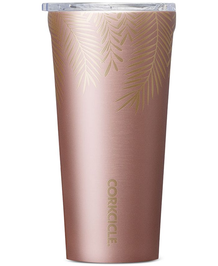 Corkcicle Frosted Pines Rose Gold Tumbler Stainless Steel 16-Oz ...