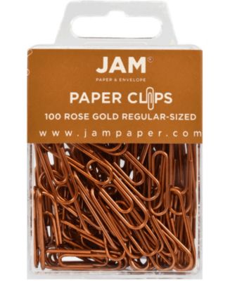 JAM Paper Colorful Standard Paper Clips - Regular 1" - Paperclips - 100 ...