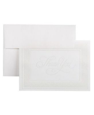 JAM Paper Blank Thank You Cards Set - Cards with Border - 104 Cards 100 ...