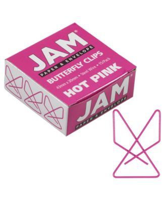 JAM Paper Colorful Butterfly Clips Paper Clamps - 15 Per Pack - Macy's