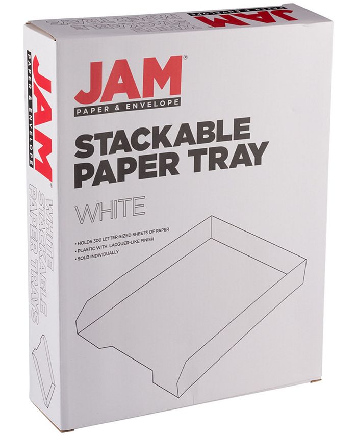 JAM Paper Stackable Paper Trays - Desktop Document, Letter, File Organizer Tray - Sold ...