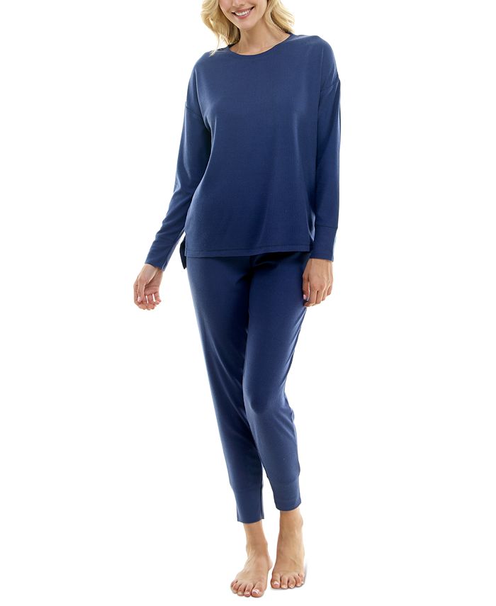 Roudelain Women's 2-Pc. Waffle-Knit Jogger Pajamas Set - Macy's