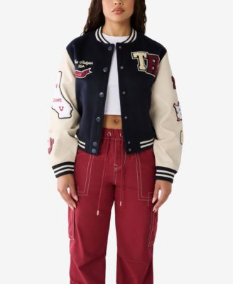 True Religion Women's True Varsity Long Sleeve Jacket - Macy's