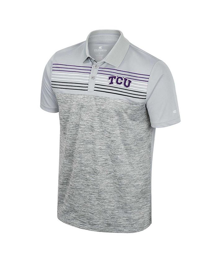 Colosseum Men's Gray TCU Horned Frogs Cybernetic Polo Shirt - Macy's