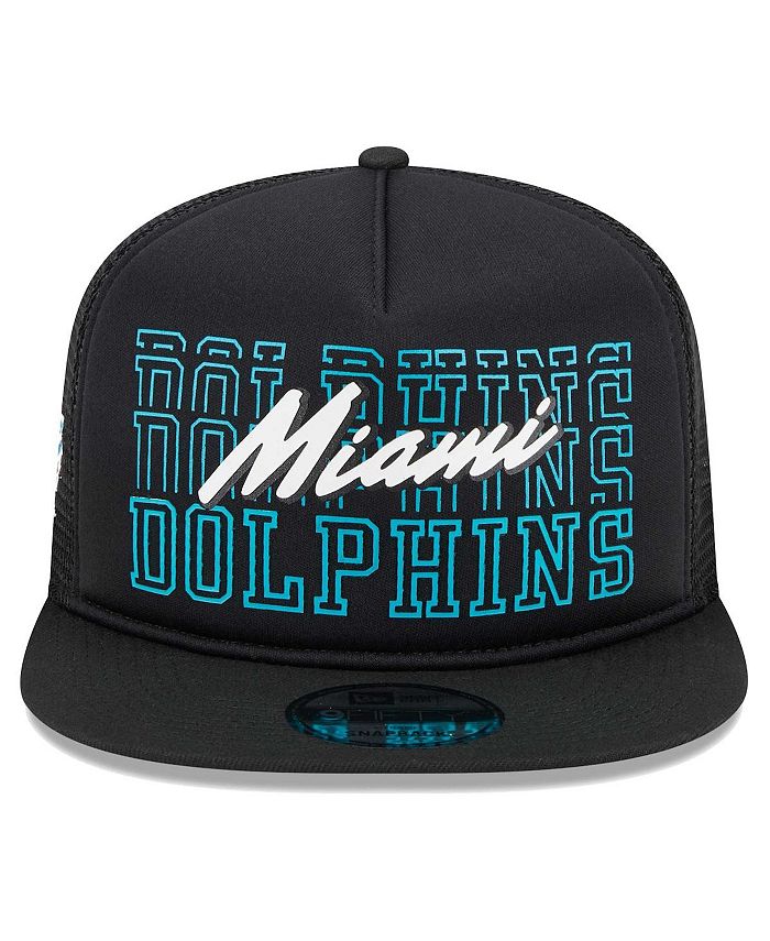 New Era Men's Black Miami Dolphins Instant Replay 9FIFTY Snapback Hat ...