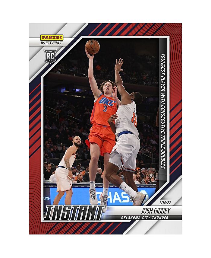 Panini America Josh Giddey Oklahoma City Thunder Parallel Instant Youngest Player in NBA with ...