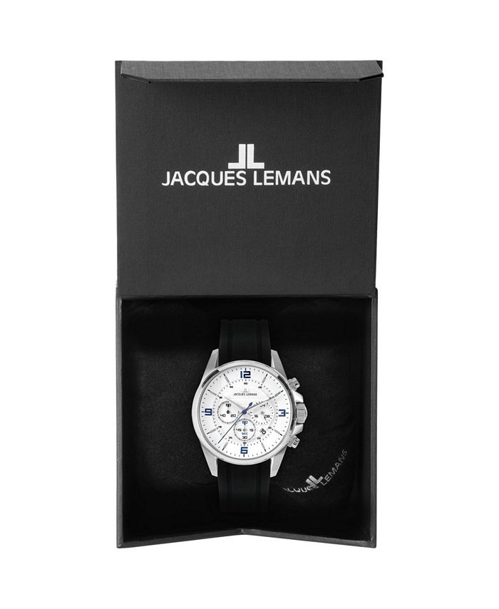 Jacques Lemans Men's Liverpool Watch with Silicone, Solid Stainless ...
