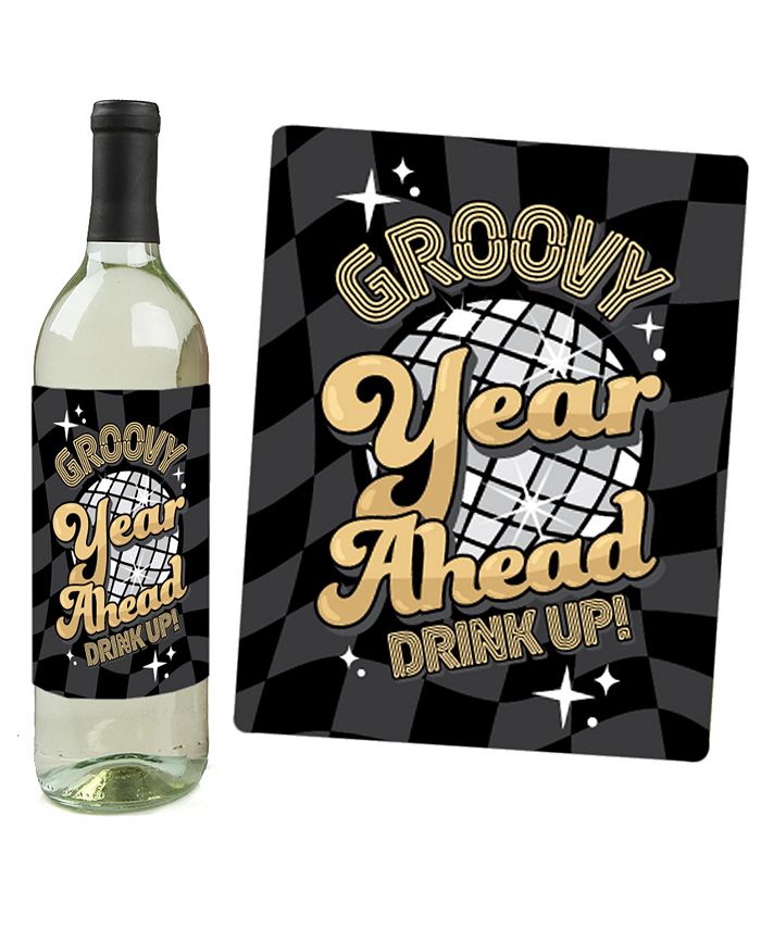 Big Dot of Happiness Disco New Year - Groovy 2024 NYE Party - Wine ...