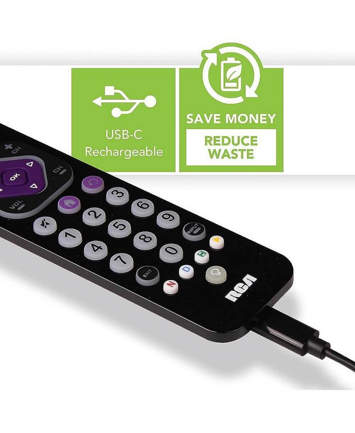 RCA Universal Remote Control Rechargeable - Black - Macy's