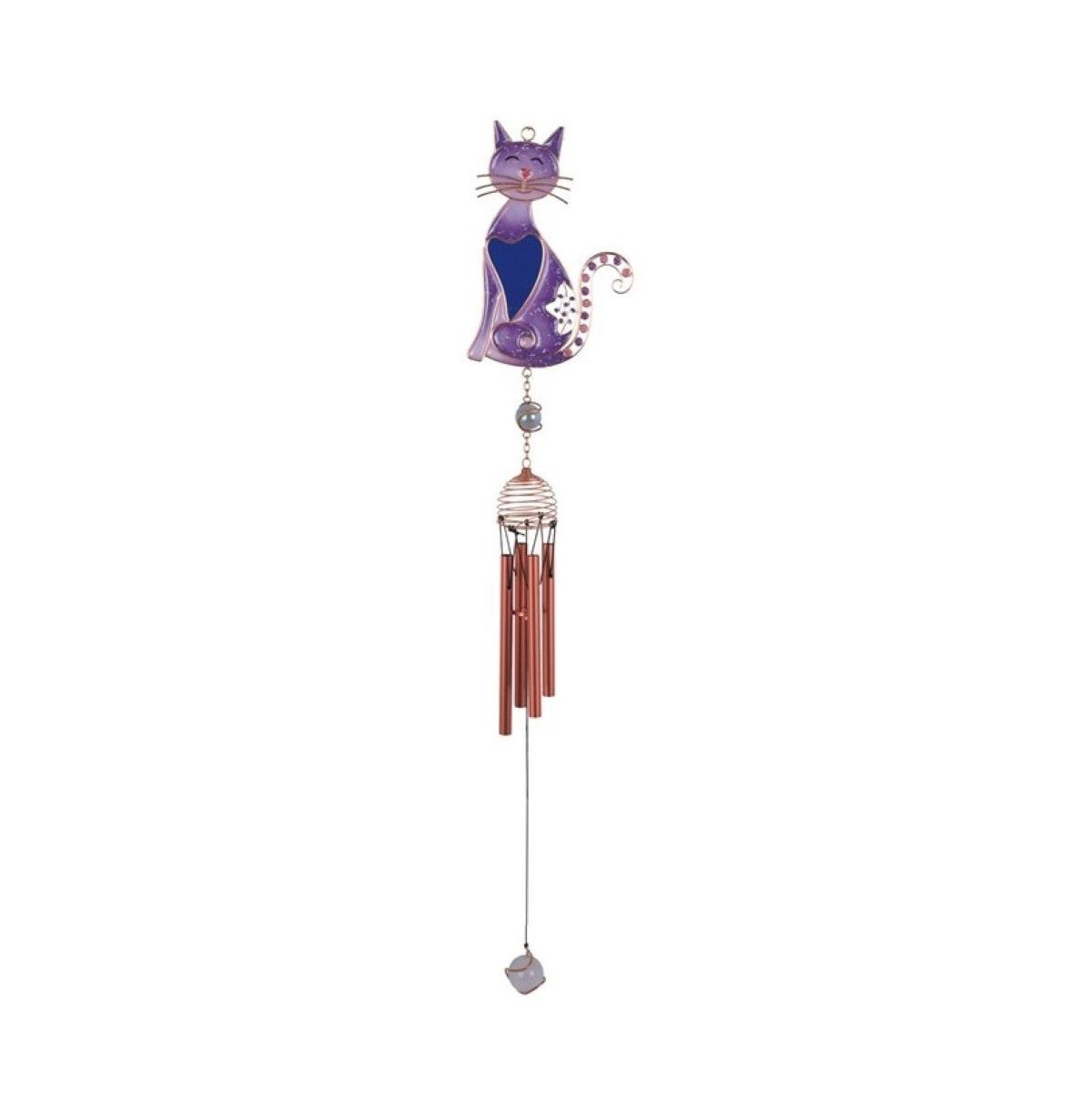 Click here for 26 Long Purple Cat Gem Wind Chime - Multi prices