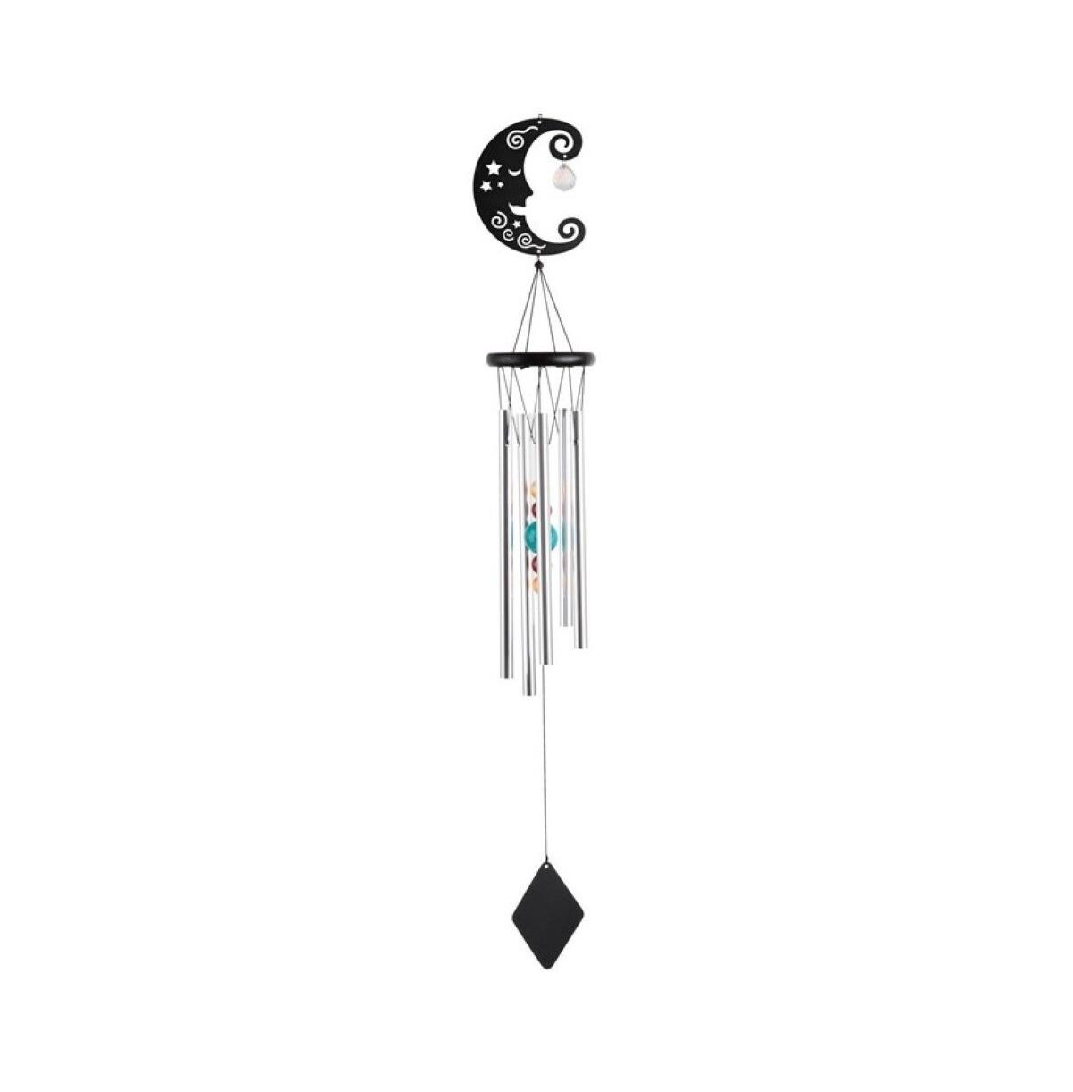 Click here for 34 Long Metal Black Moon Wind Chime - Black prices