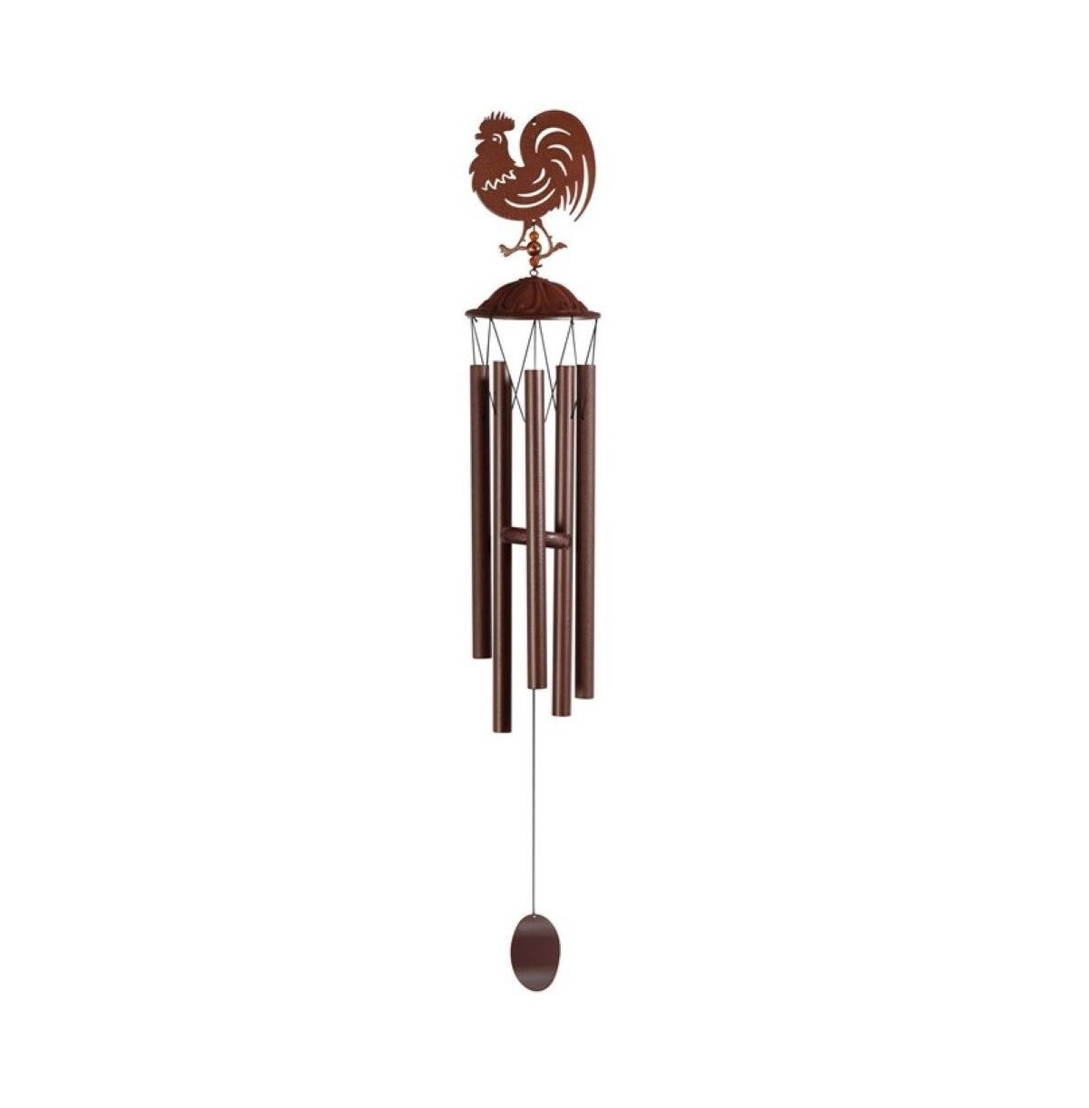 Click here for 38 Long Metal Brown Rooster Silhouette Wind Chime... prices