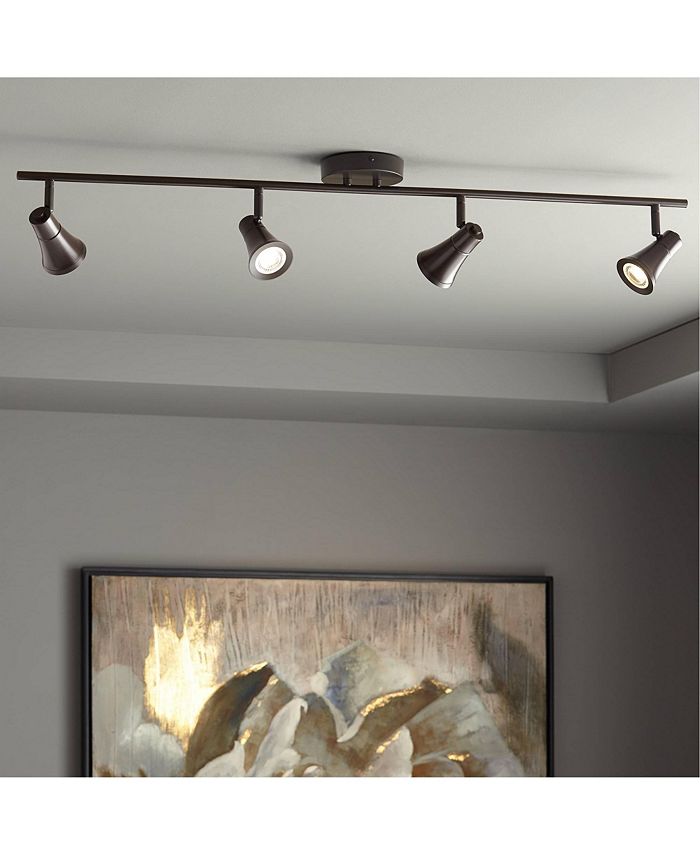 Pro Track Castro 4-Head LED Ceiling Track Light Fixture Kit Spot-Light ...