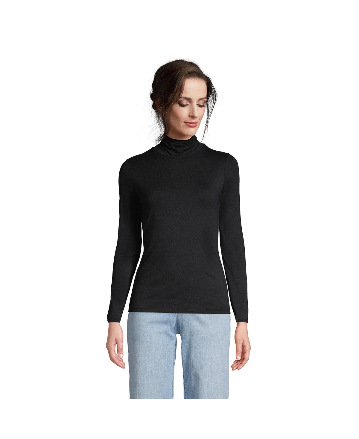 Click here for Lands End Lightweight Jersey Long Sleeve Turtlenec... prices