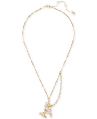 kate spade new york Gold-Tone Cubic Zirconia & Imitation Pearl Poodle ...