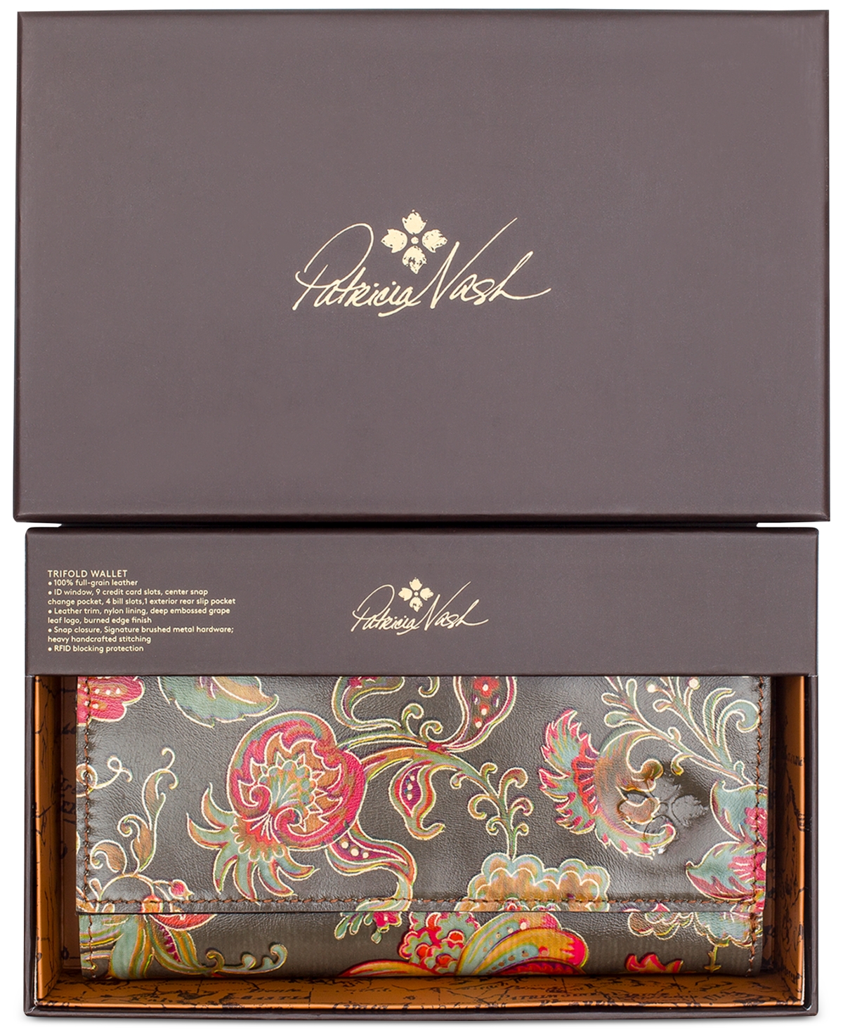 Patricia Nash Terresa Leather Wallet In Vintage Italian Floral | ModeSens