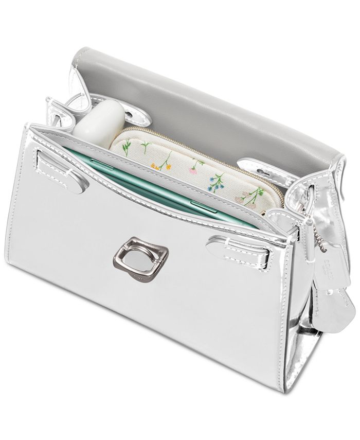 COACH Mirror Metallic Leather Small Sammy Top Handle 21 - Macy's