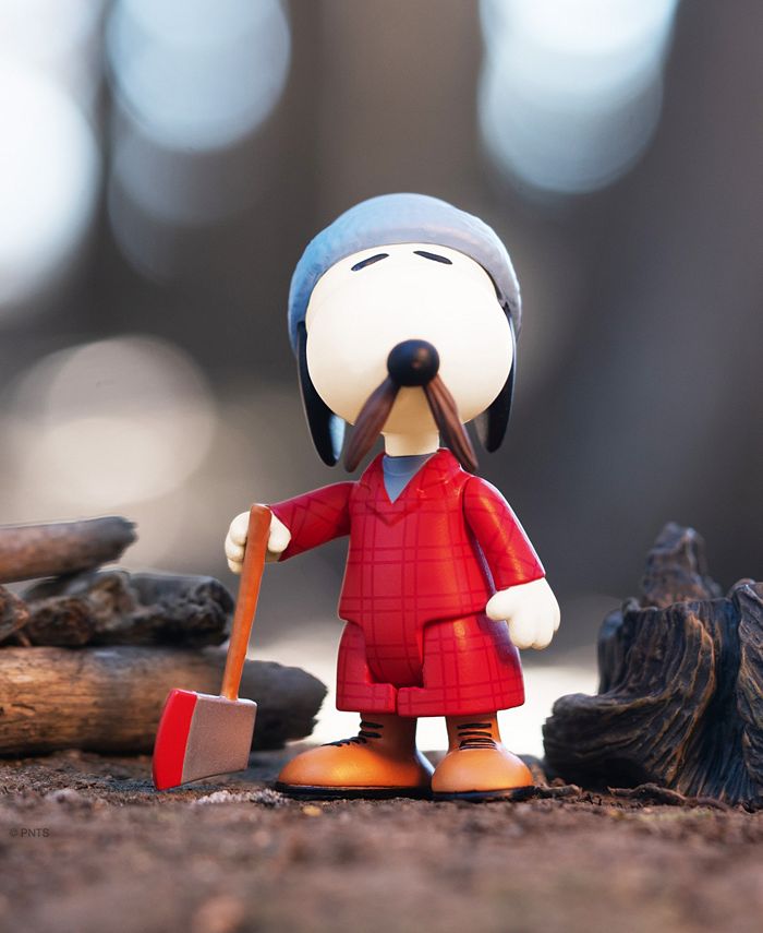 Super 7 Peanuts Snoopy Lumberjack Snoopy 3.75" ReAction Figure - Macy's