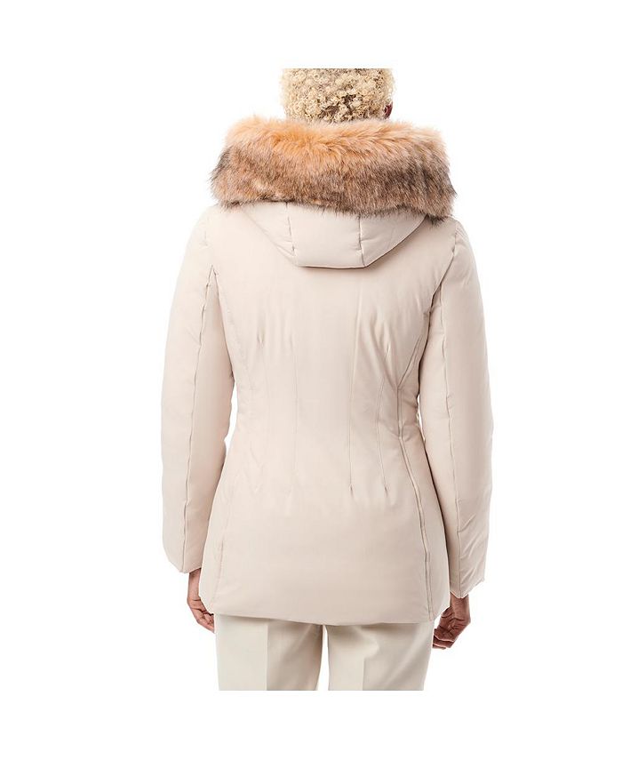 Bernardo Women's Puffer Jacket with Faux Fur Trim - Macy's
