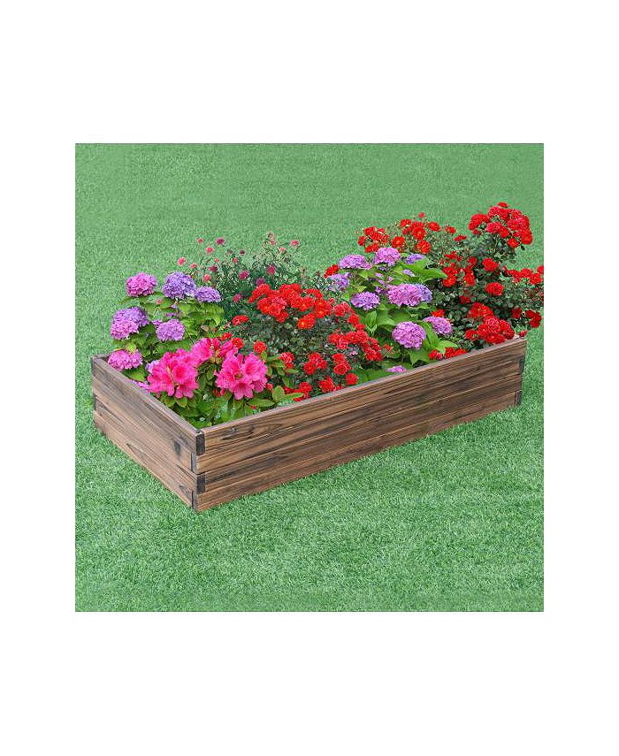 Slickblue Elevated Wooden Garden Planter Box Bed Kit - Macy's