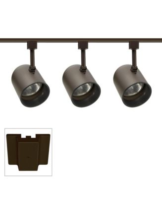 Juno 3-Light Round Back Bronze Floating Canopy Track Kit - Macy's