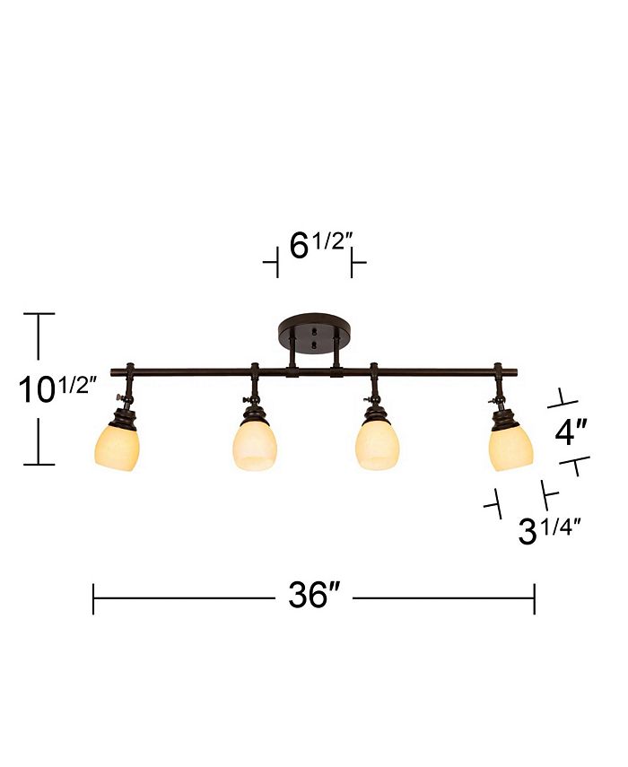 Pro Track Elm Park 4-Head Complete Ceiling or Wall Track Light Fixture ...