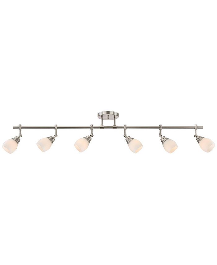Pro Track Elm Park 6-Head Ceiling Track Light Fixture Kit Spot Light ...