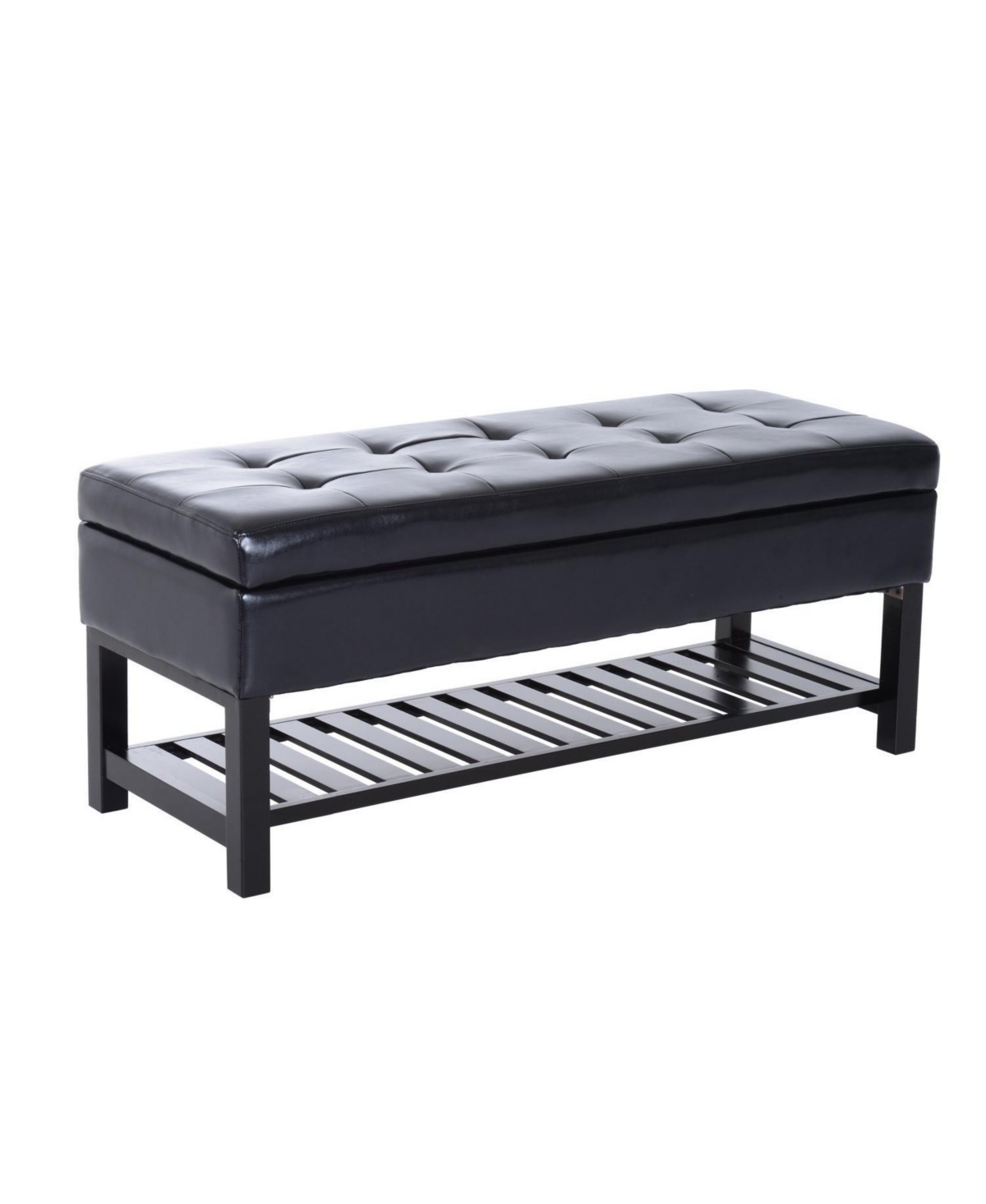 Click here for Leather Storage Ottoman Bench Foot Stool Shoe Rack... prices