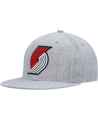 Men's Mitchell & Ness Heather Gray Portland Trail Blazers Hardwood ...