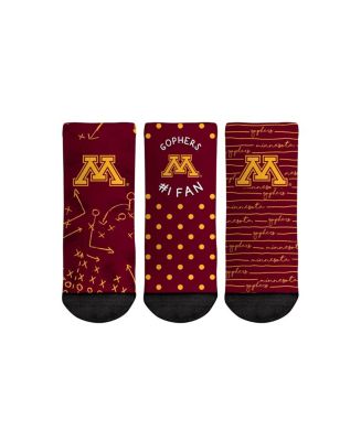 Toddler Boys and Girls Rock Em Socks Minnesota Golden Gophers #1 Fan 3 ...