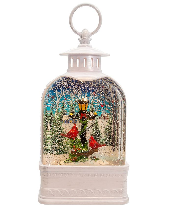 Kurt Adler 10" Battery Operated Warm LED Lighted Cardinal Lantern - Macy's