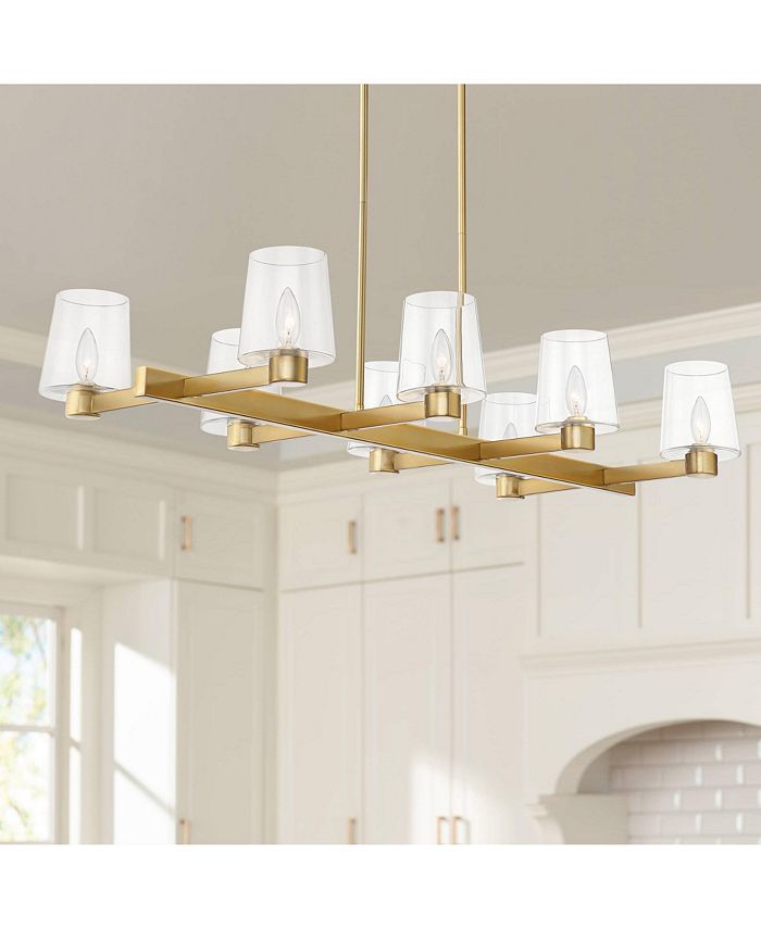 Possini Euro Design Costa Mesa Soft Gold Linear Pendant Chandelier ...
