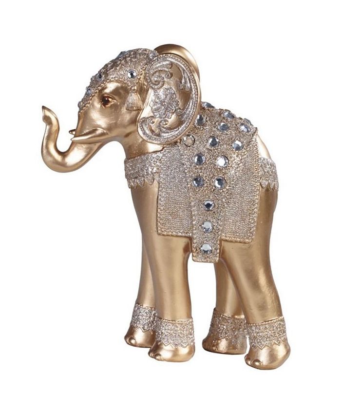 FC Design 9"H Standing Long Legged Elephant with Gem Statue Slim ...