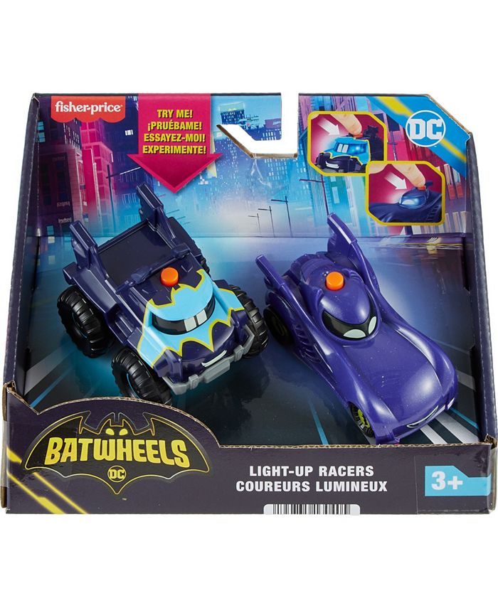 BatWheels Fisher-Price DC Light-up Toy Cars, Bam the Batmobile Buff, 2 ...
