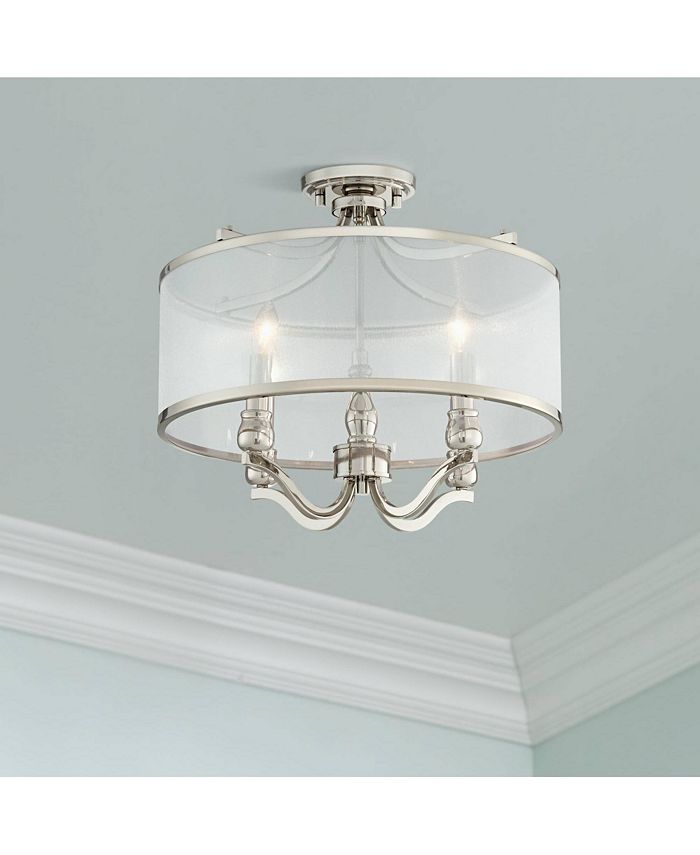 Possini Euro Design Nor Vintage Ceiling Light Semi Flush-Mount Fixture ...