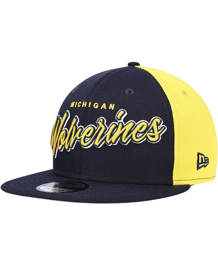 New Era Men's Navy Michigan Wolverines Outright 9FIFTY Snapback Hat ...