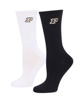 Women's ZooZatz Black, White Purdue Boilermakers 2-Pack Quarter-Length ...