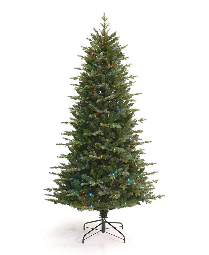 Seasonal The Bluffton Pine 7' PE, PVC Tree, 2289 Tips, 350 RGBW Lights ...