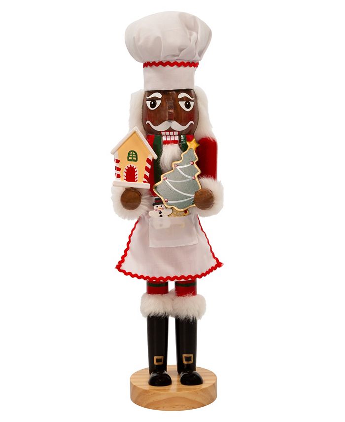 Kurt Adler 15" Wooden Chef Nutcracker - Macy's