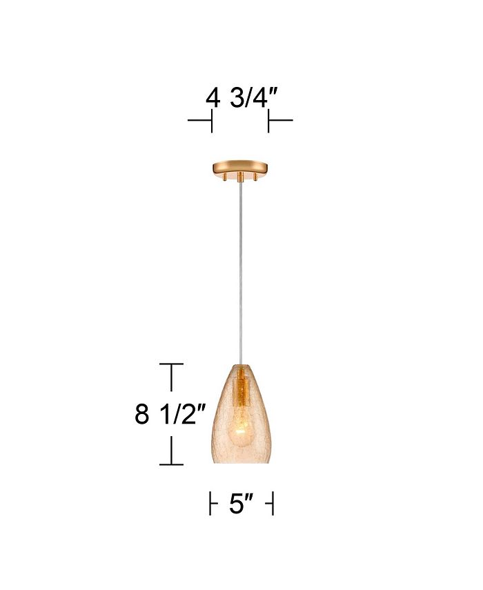 Possini Euro Design Portico Gold Mini Pendant Lighting 5" Wide Modern ...